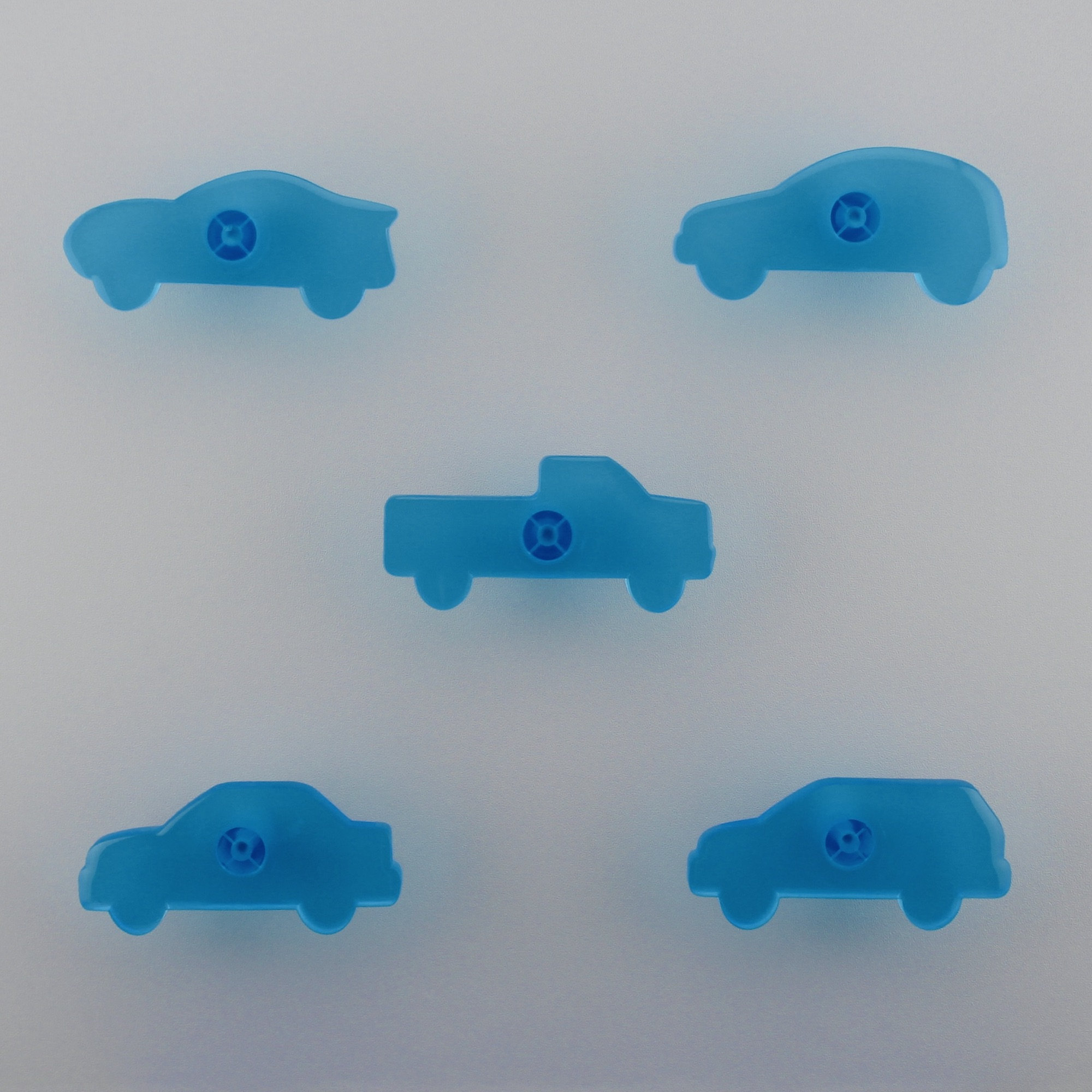 Blue 3D Printed Cars Drawer Knobs -pickup Truck, Sports Car, Hatchback ...