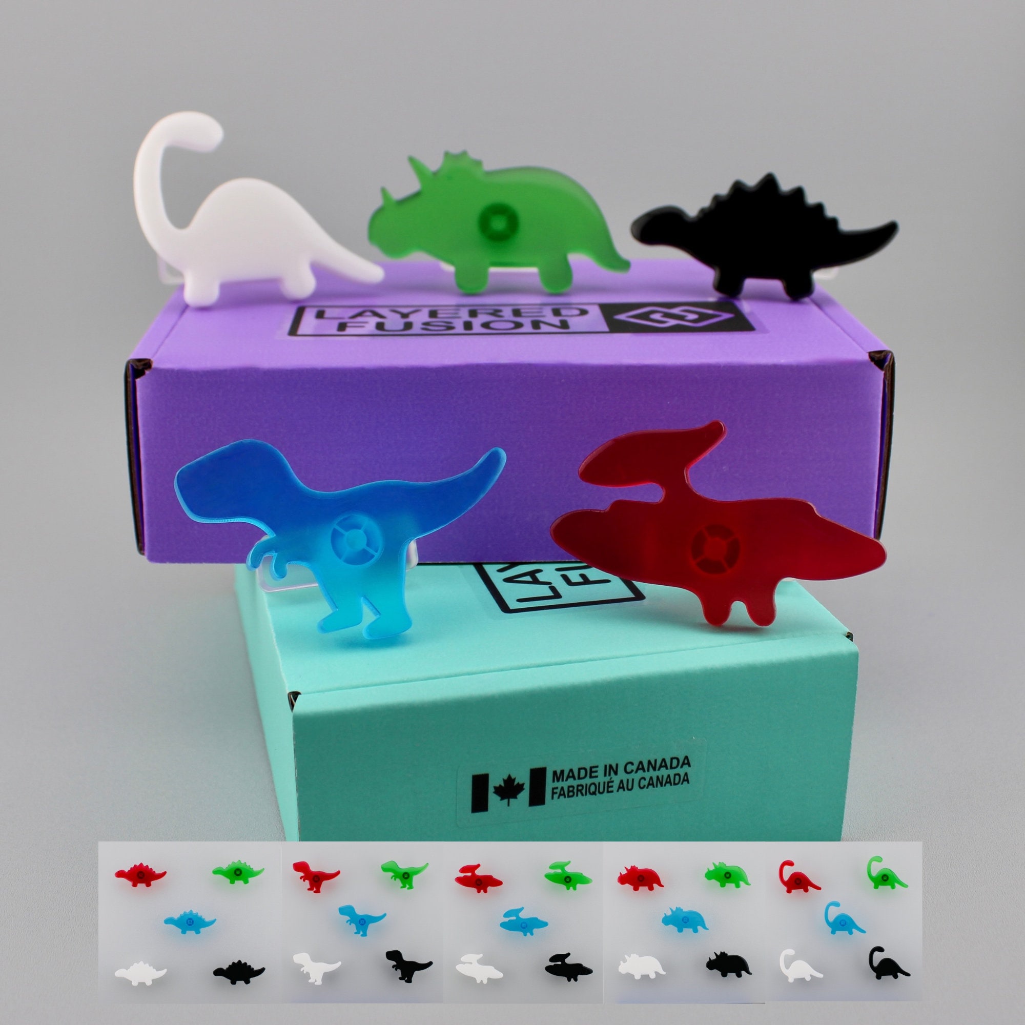 White 3D Printed Dinosaur Drawer Knobs T-rex, Brontosaurus, Triceratops ...