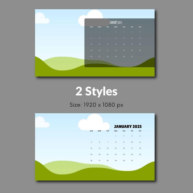 2025 Editable Calendar Canva Templates | Fully Editable for DIY | 22 ...