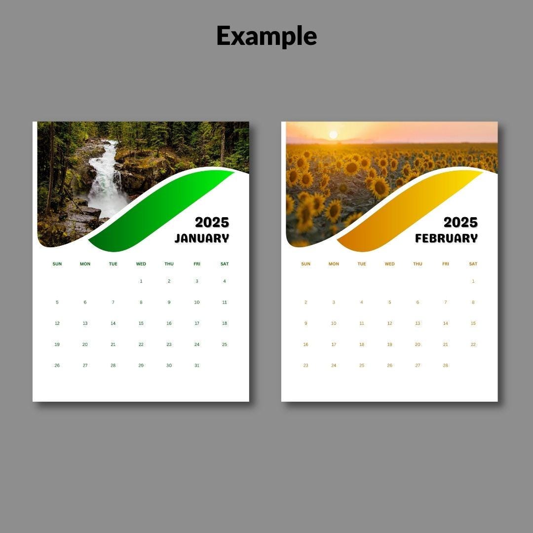 2025 Editable Calendar Canva Templates | Fully Editable for DIY | 22 ...