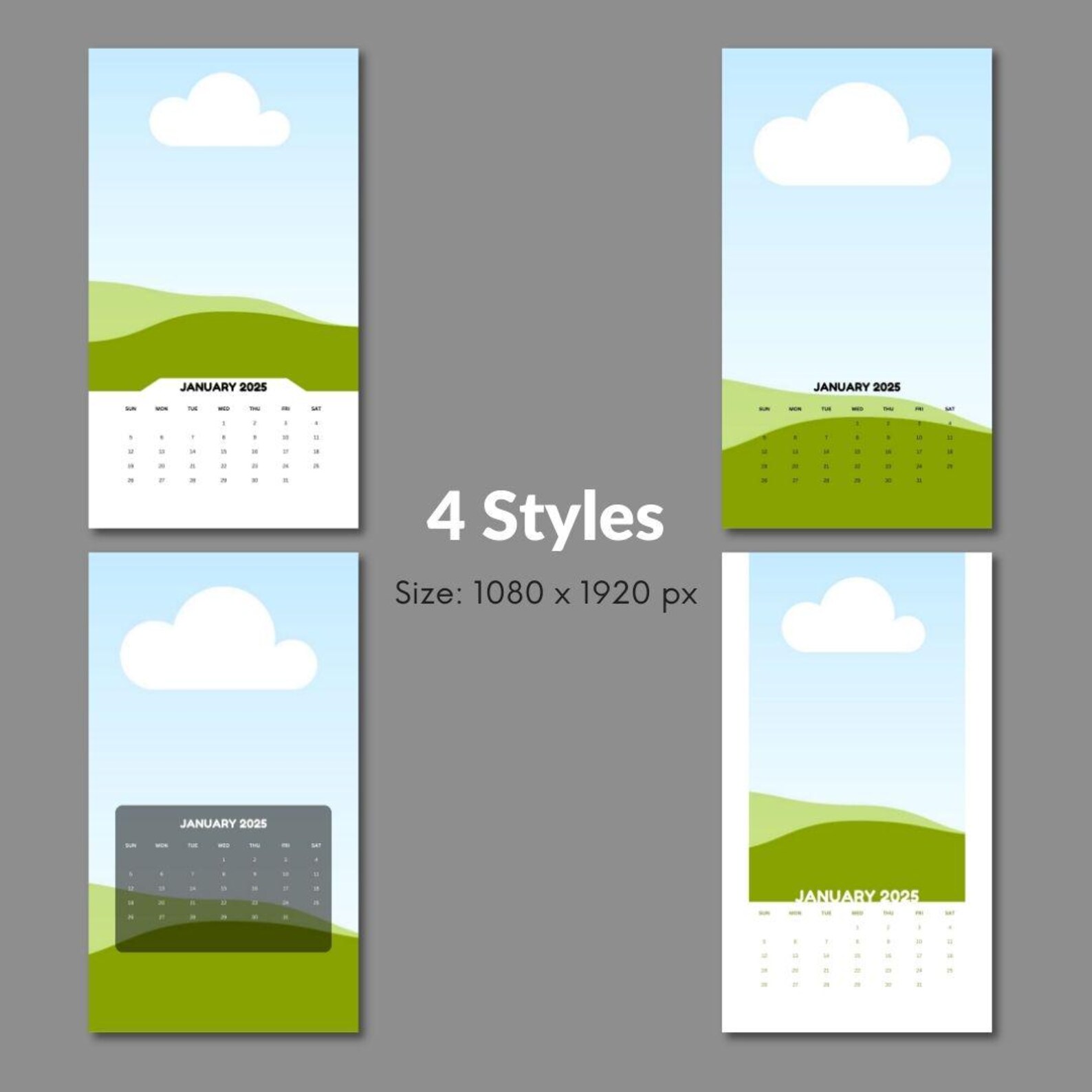 2025 Editable Calendar Canva Templates | Fully Editable for DIY | 22 ...