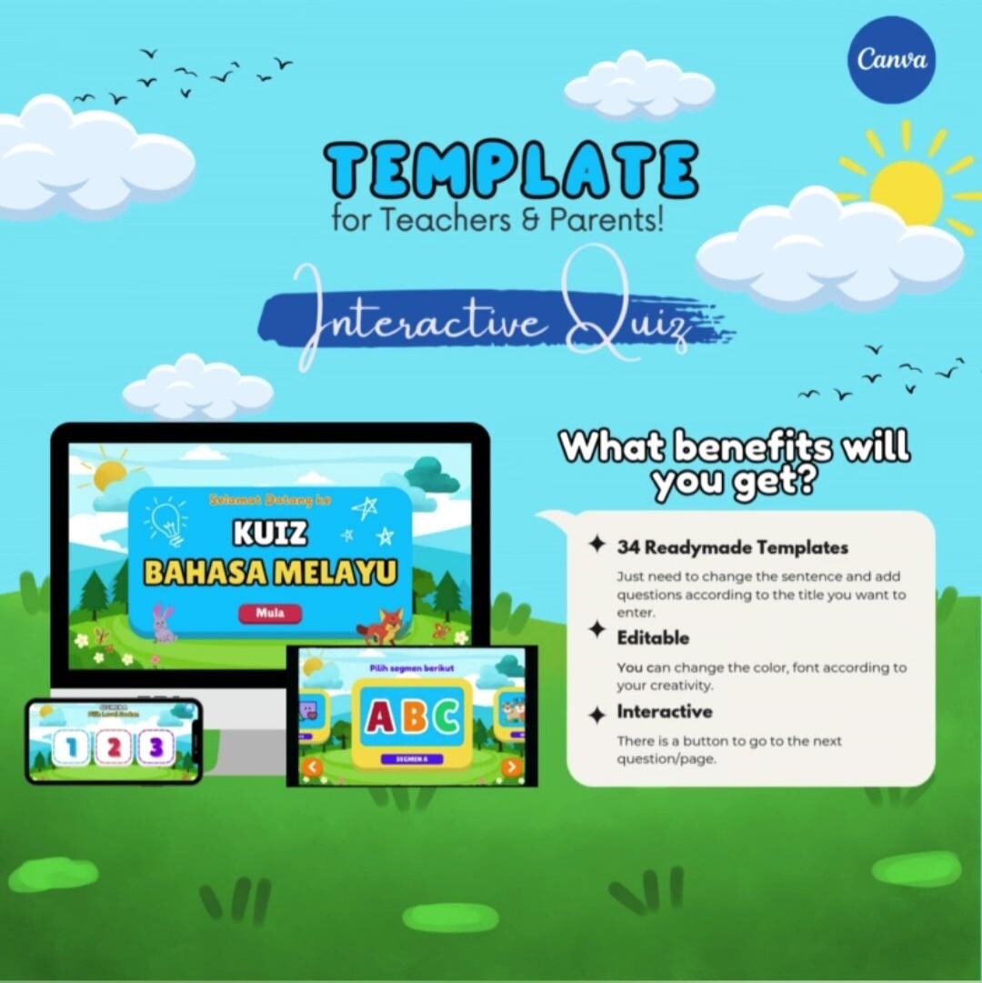 Editable Quiz Canva Template - Etsy