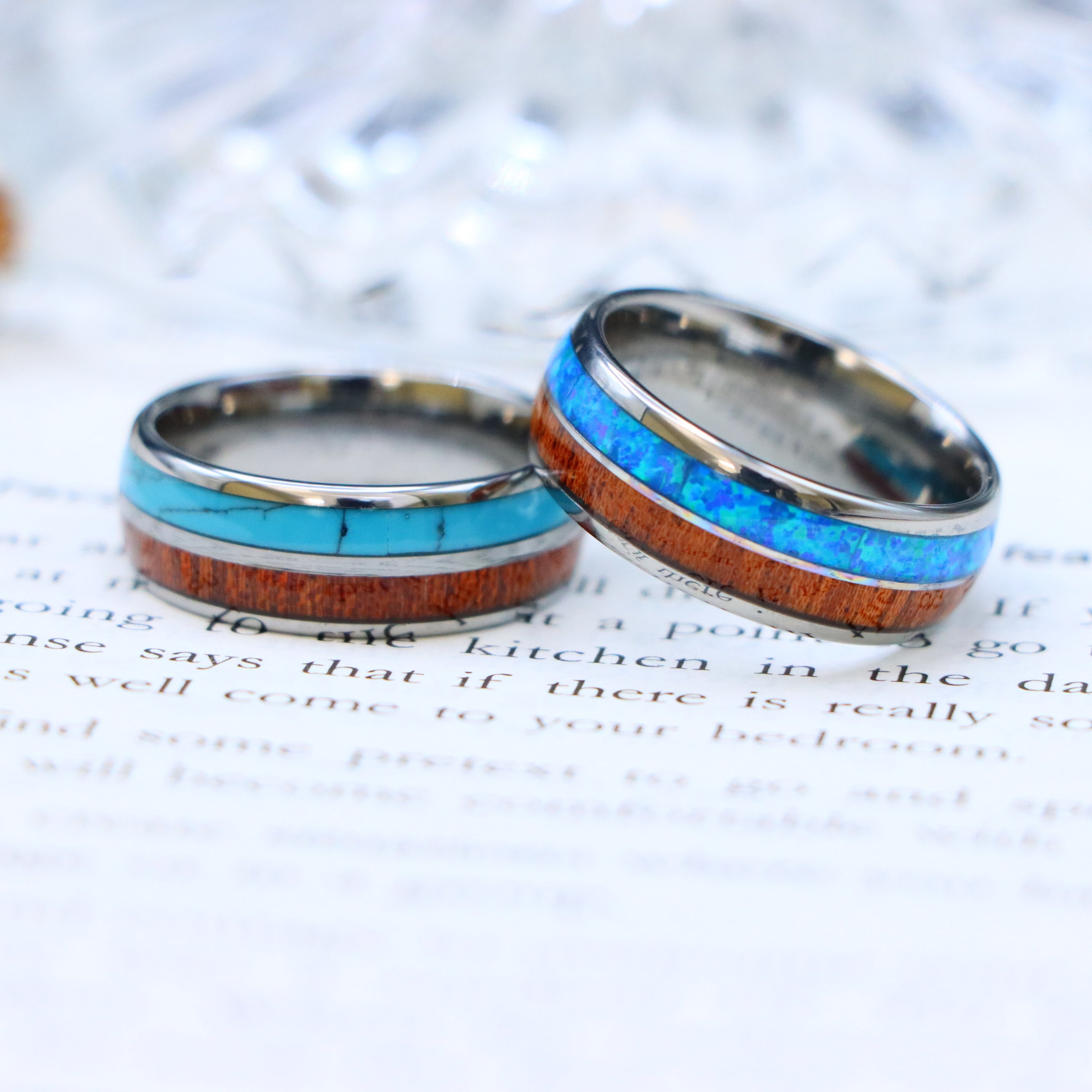 Whiskey Barrel Ring, Men's Wood Wedding Ring, Engagement Rings, Women's ...