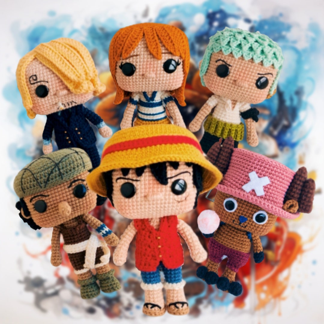 Anime Pirates Crochet Pattern Bundle, Roronoa, Sanji, Chopper, Nami ...