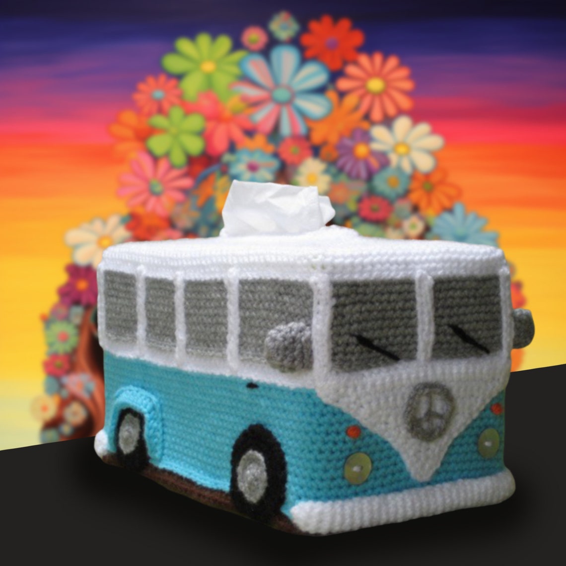 VW Van Tissue Box Crochet Pattern Retro Nostalgia DIY, ENGLISH, Instant ...