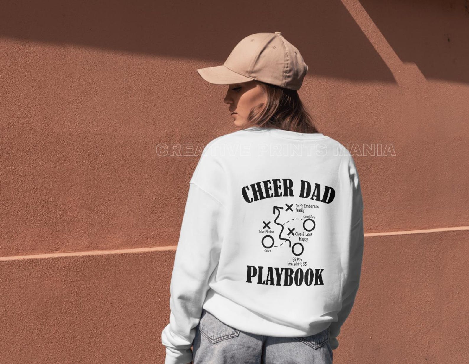 Cheer Dad Playbook Fathers Day Funny Cheerleading Shirt SVG Printable ...
