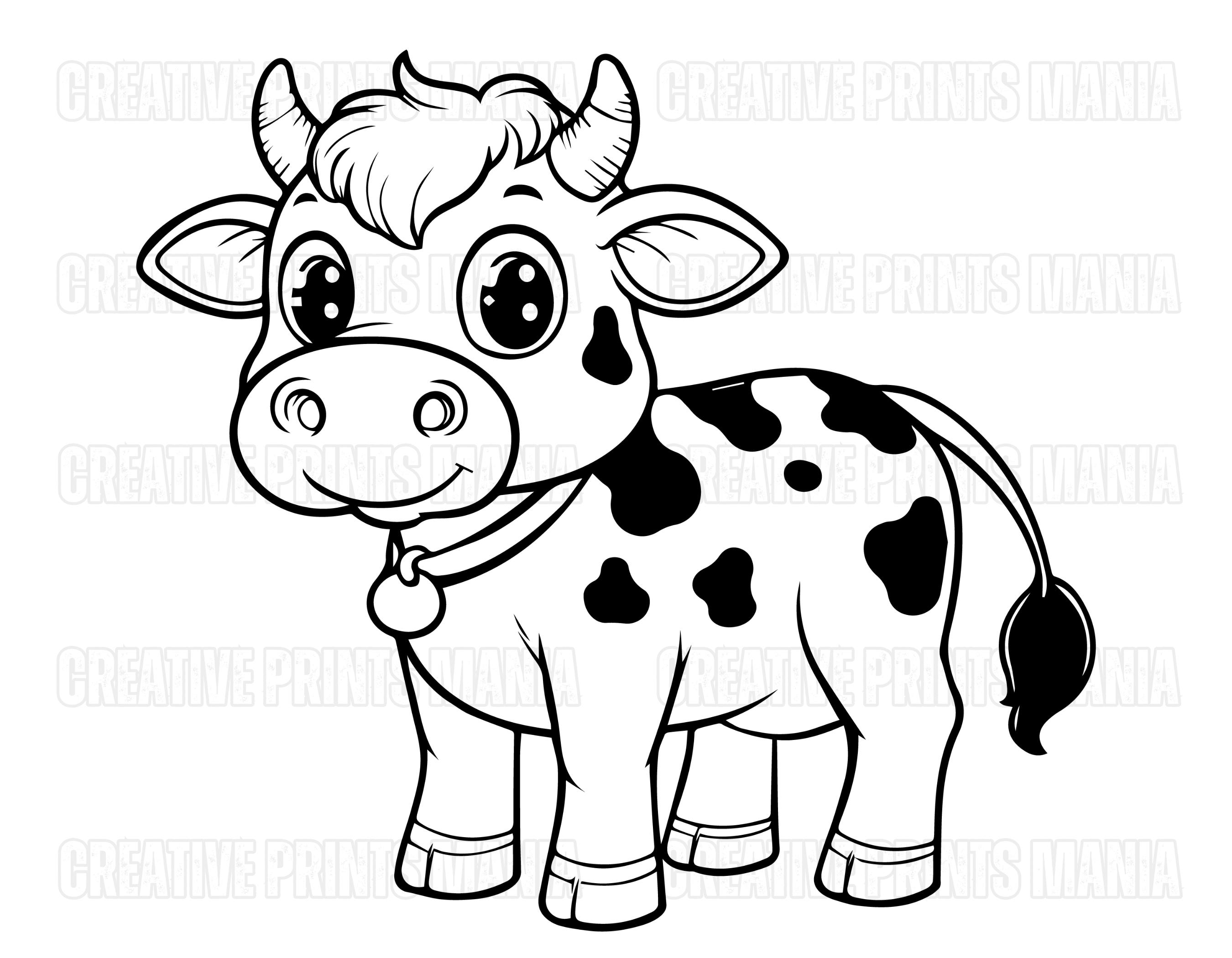 Cow Outline Svg, Cute Highland Cow Svg Png, Highland Cow Svg, Cow Svg ...