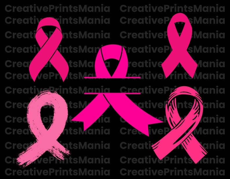Awareness Ribbon Svg Bundle, Ribbon Monogram Vector, Cancer Awareness ...