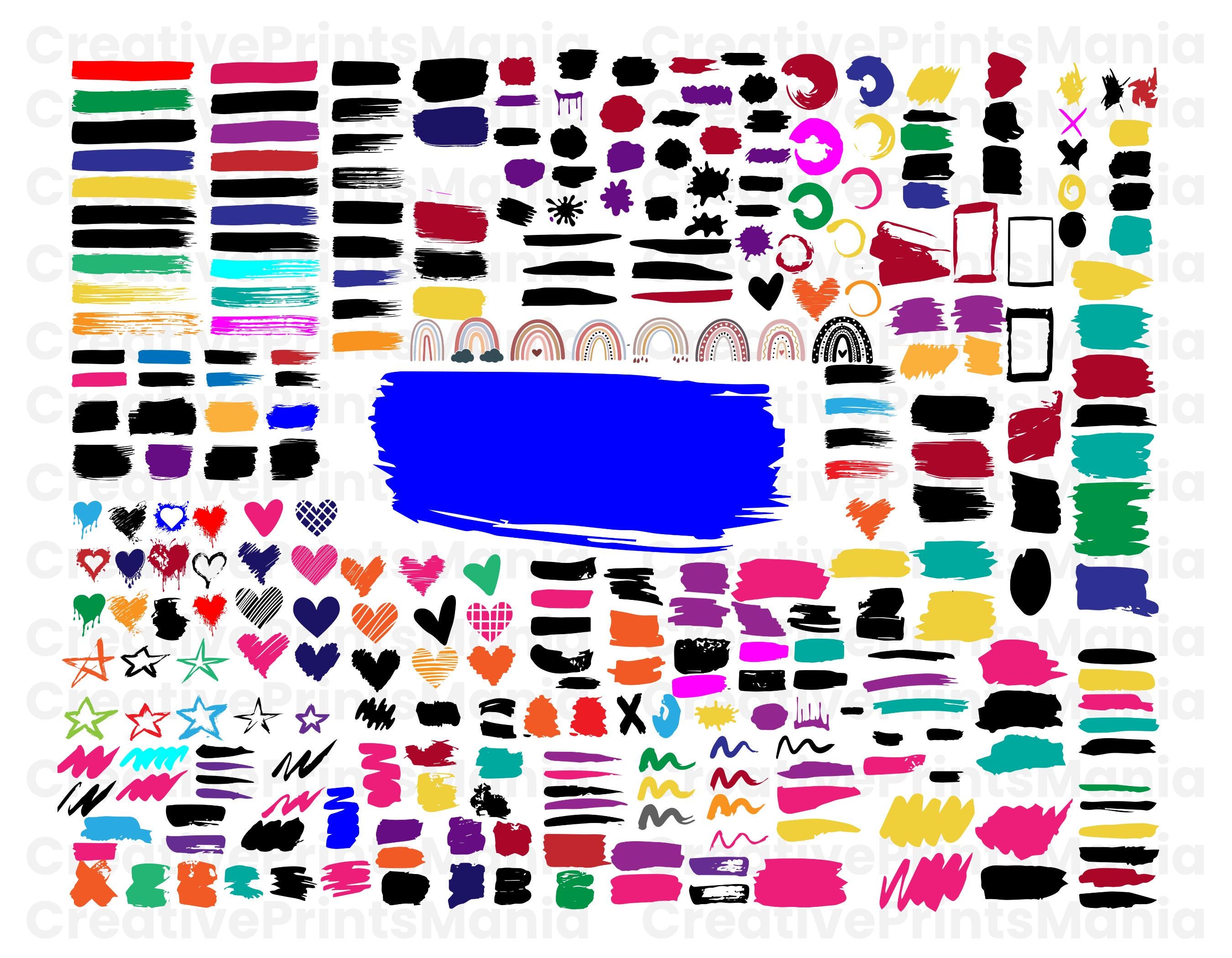 Paint Brush Stroke Svg Bundle, Paint Brush Clip Art, Keychain ...