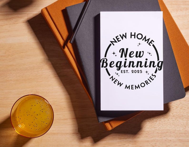 New Home New Beginning New Memories EST 2025 Svg, New Home Ornament Svg, Housewarming Gift, Home ...