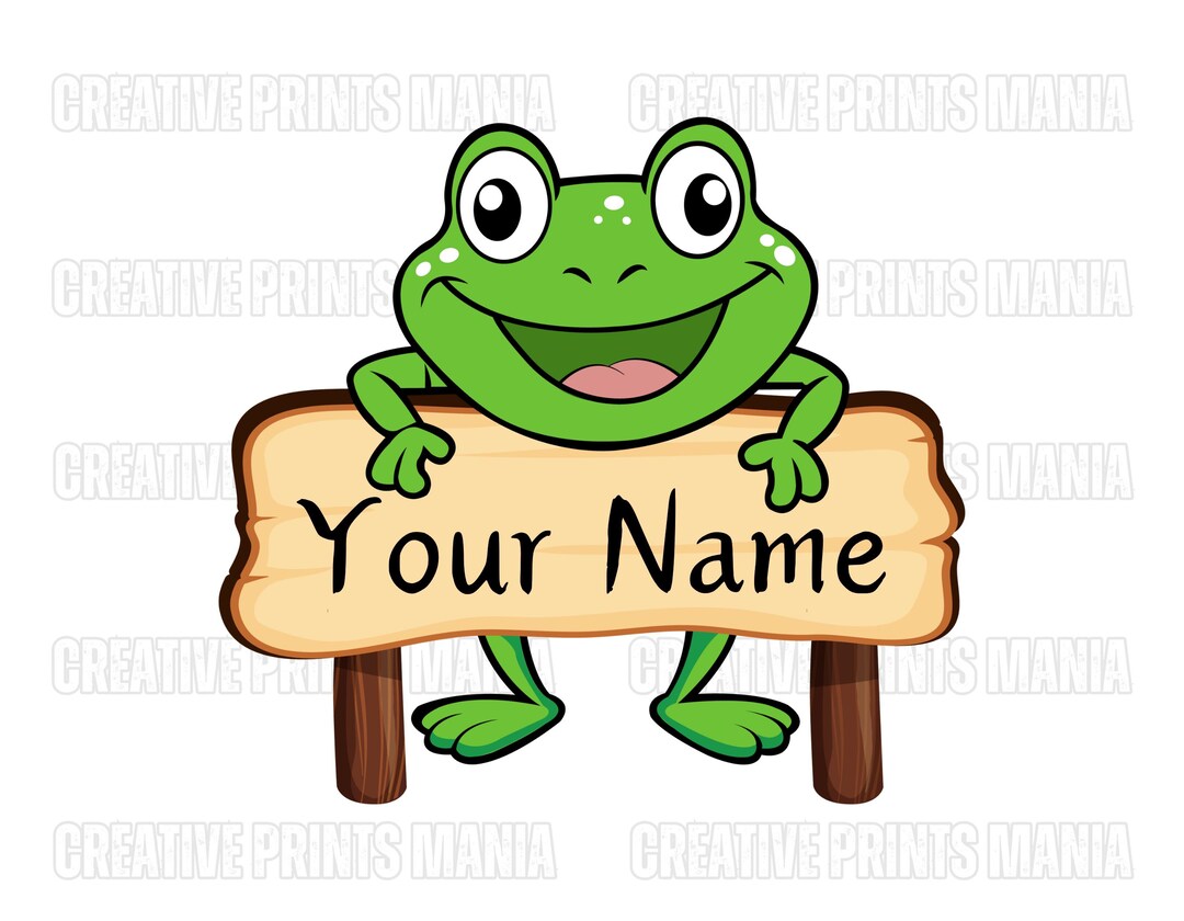 Cute Frog Monogram Png, Frog Png, Baby Frog Png, Frog Name Monogram ...