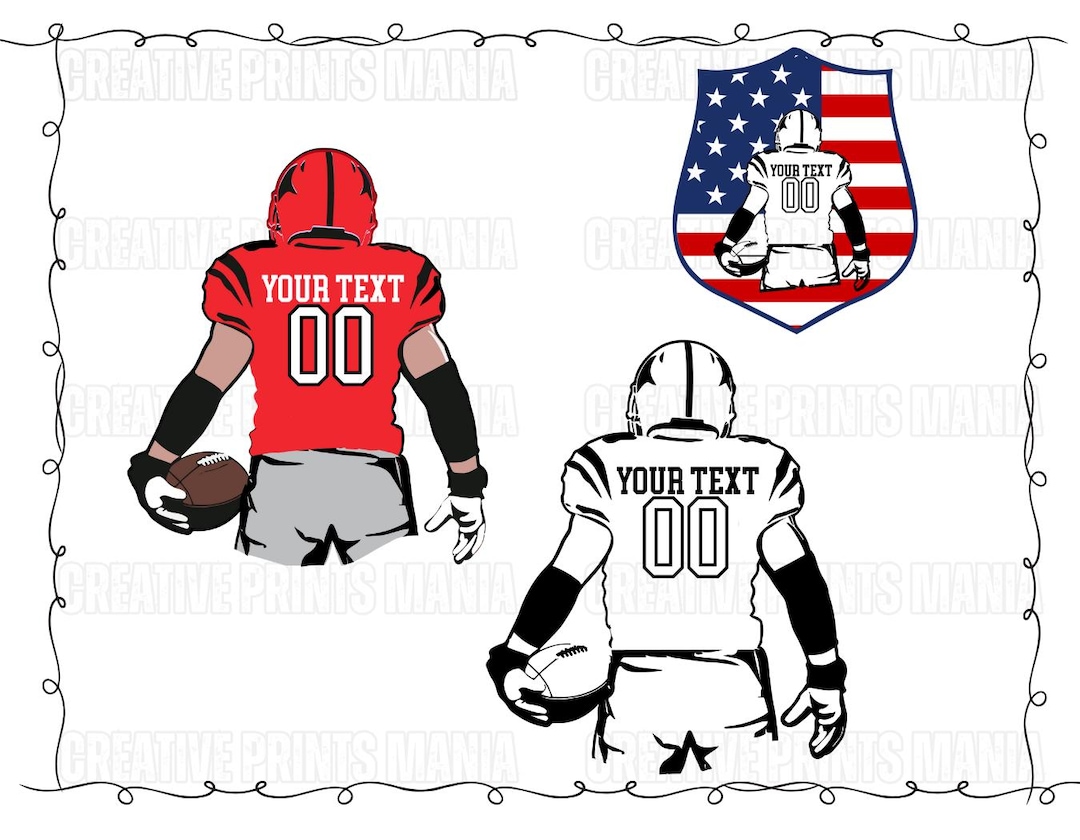Custom Football Player Svg, Football Player Svg, American Player Svg ...
