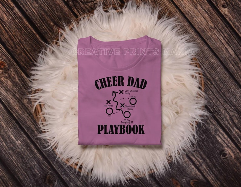 Cheer Dad Playbook Fathers Day Funny Cheerleading Shirt SVG Printable ...
