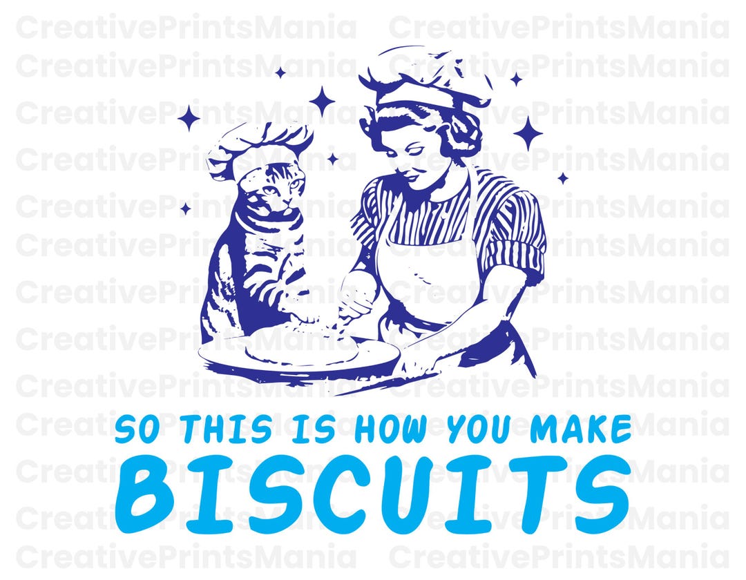 Cat Biscuits, SVG PNG File, Trendy Vintage Retro Cat Lover Design for ...