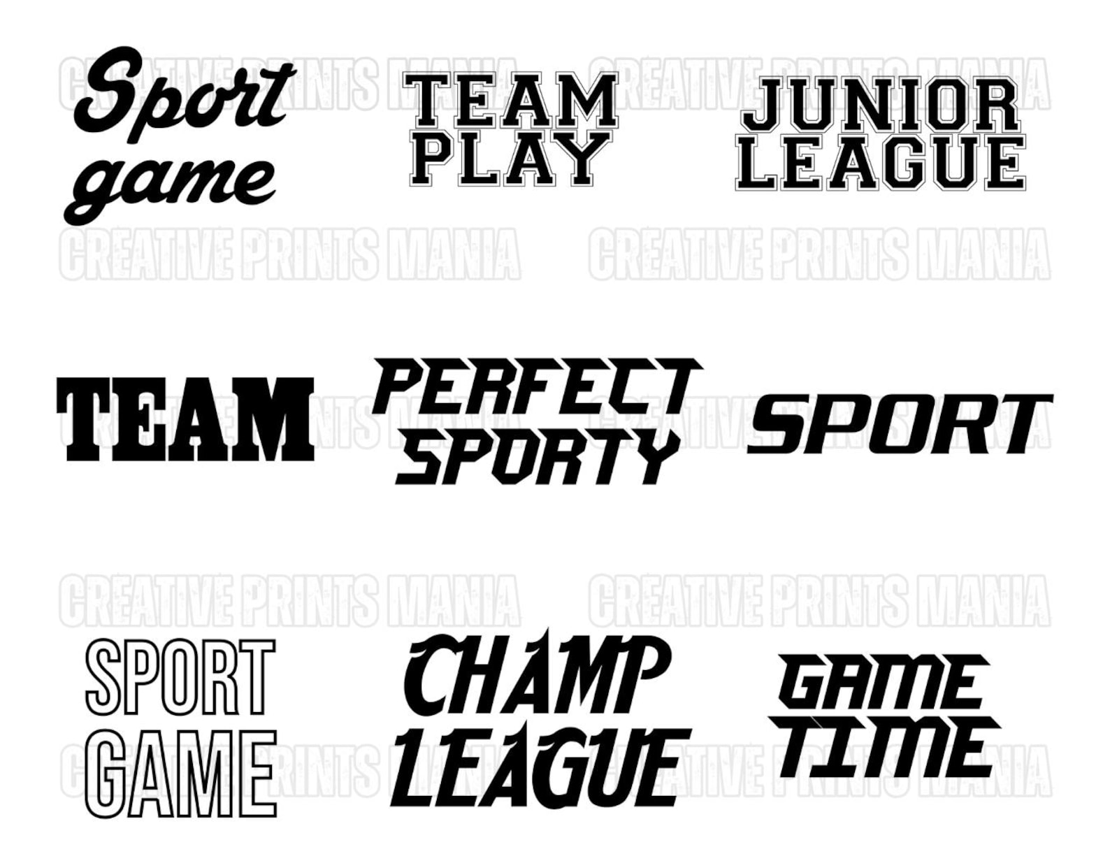 Custom Sports Fonts Bundle SVG PNG, Football Font Svg, Baseball Font ...