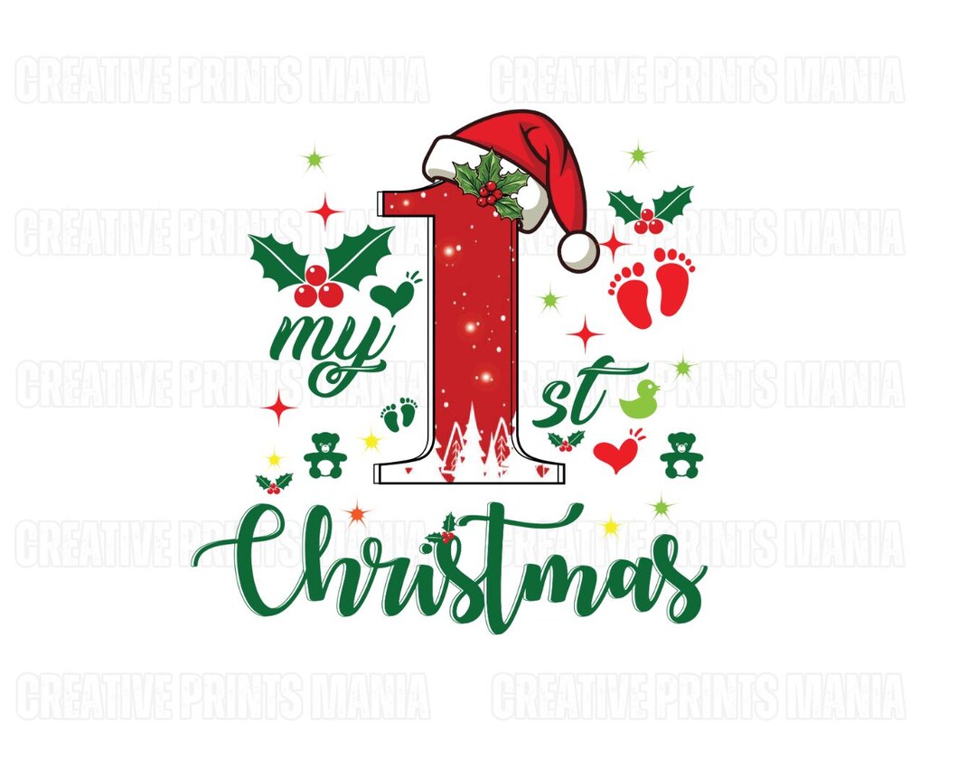 My 1st Christmas SVG, My First Christmas Svg Png, Baby Girl Boy 1st ...