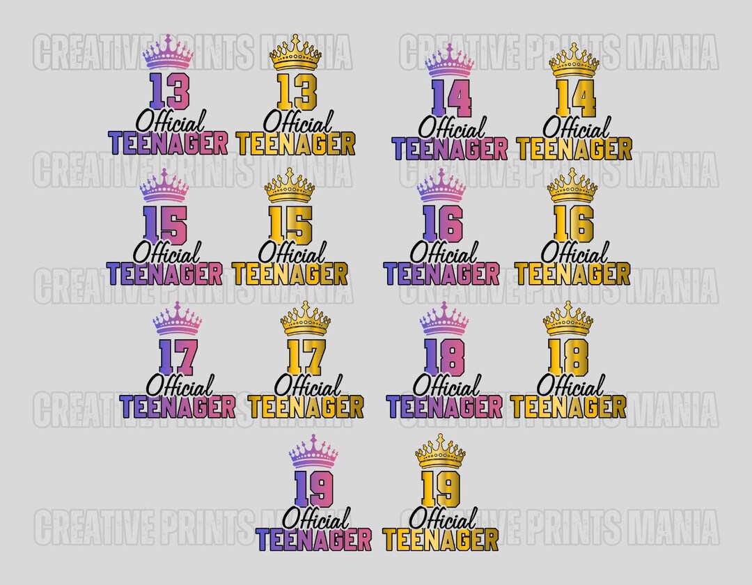 Official Teenager Svg Bundle, Birthday Girl Svg, Birthday Teen Tshirt ...