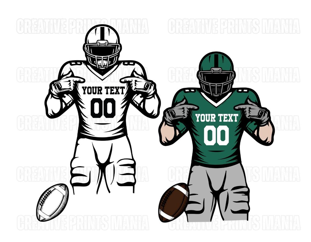 Custom Football Player Svg, Personalize Football Svg, American Football ...