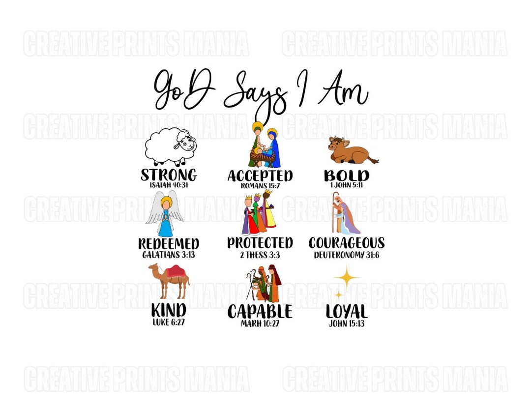 God Says I Am PNG, Christian PNG, God Says I Am Strong Accepted Bold ...