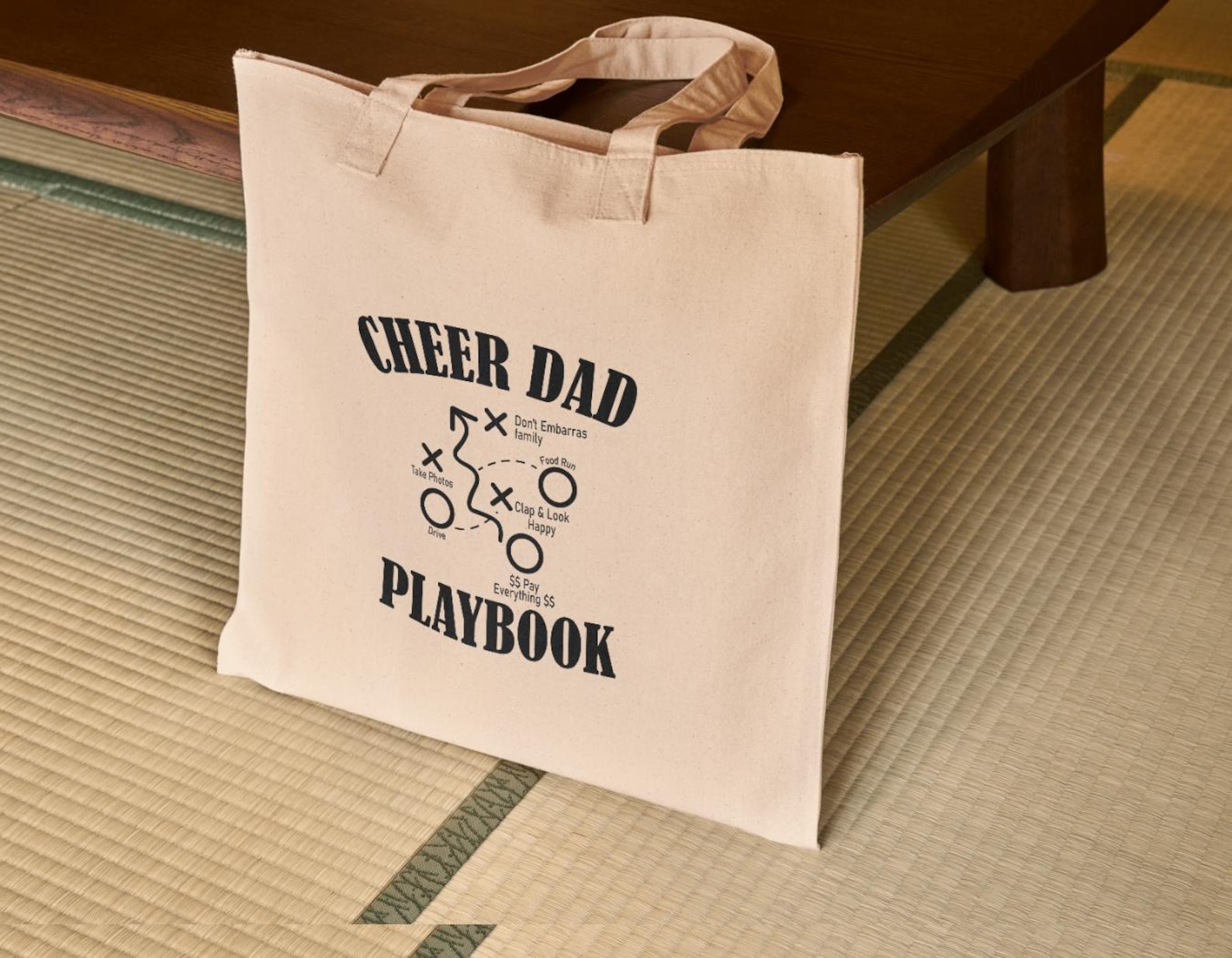 Cheer Dad Playbook Fathers Day Funny Cheerleading Shirt SVG Printable ...