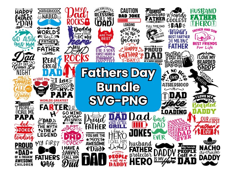 Father's Day SVG Bundle, Dad Quotes, DIY Crafts, Cricut & Silhouette ...