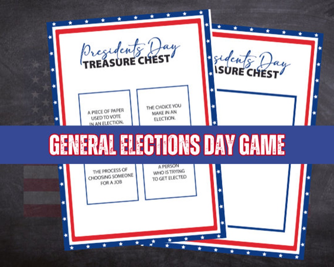 President Day Game, President Day Scavenger Hunt, Election Day Treasure ...