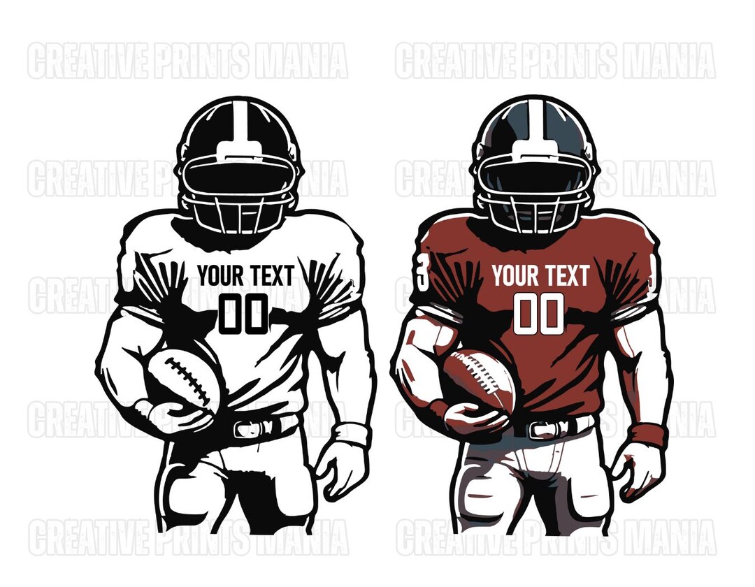 Football Player Svg, Custom Football Player Personalize Football Svg ...