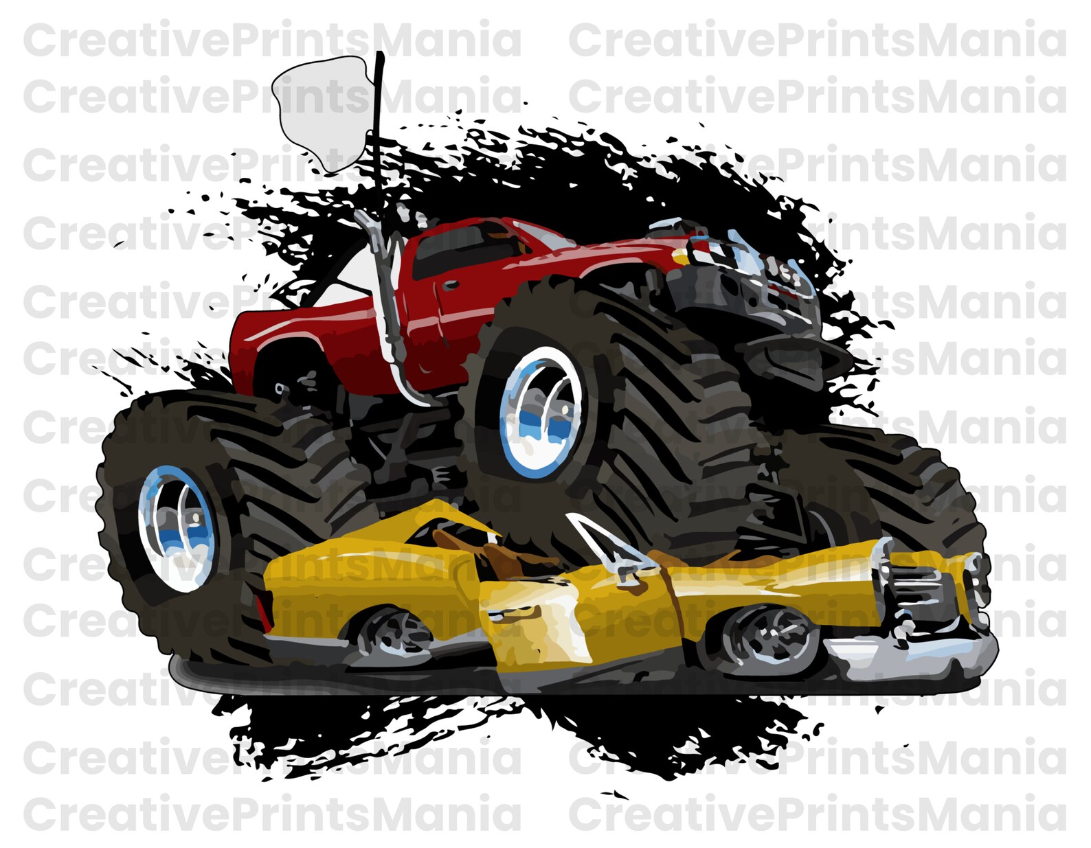 Boy Who Loves Monster Trucks Png Watercolor Monster Trucks Clipart ...