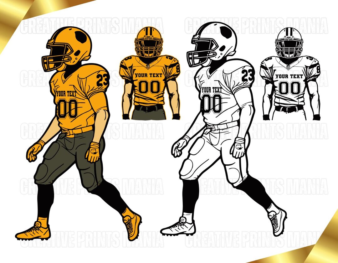 Customize Football Player Svg, Male Rugby Player Svg, Personalized ...
