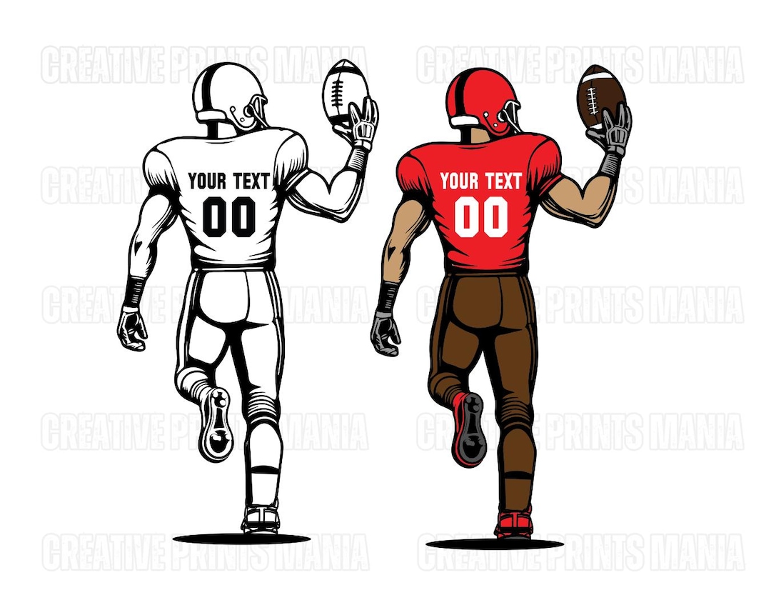 Personalize Football Svg, Custom Football Player Svg, American Football ...