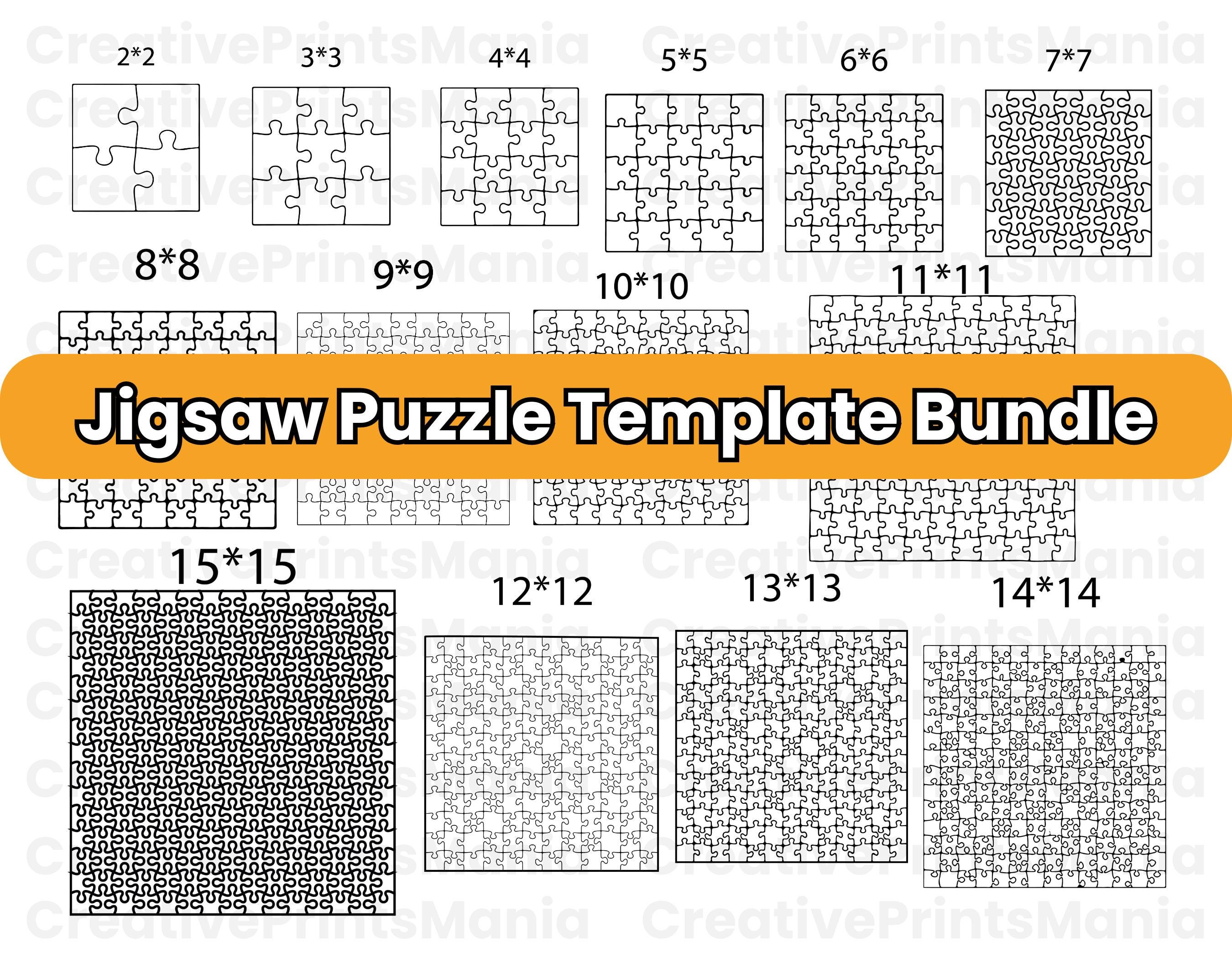 Puzzle Svg Bundle, Jigsaw Puzzle Template, Puzzle Template Png, Jigsaw ...