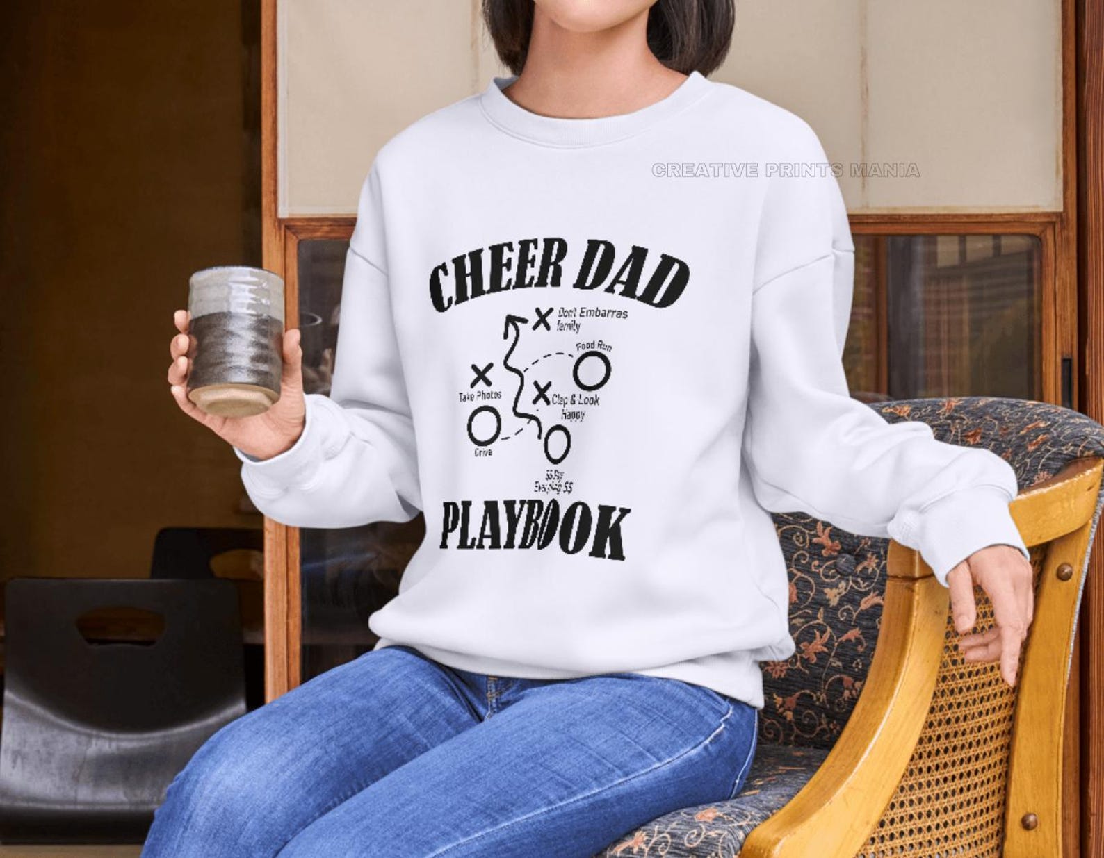 Cheer Dad Playbook Fathers Day Funny Cheerleading Shirt SVG Printable ...