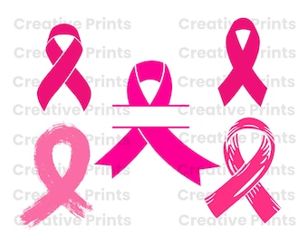Cancer Ribbon Monogram Svg, Png, Awareness Ribbon Svg, Cancer Awareness ...