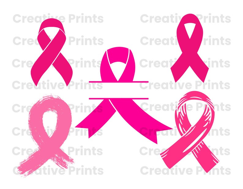 Awareness Ribbon Svg Bundle, Ribbon Monogram Vector, Cancer Awareness ...