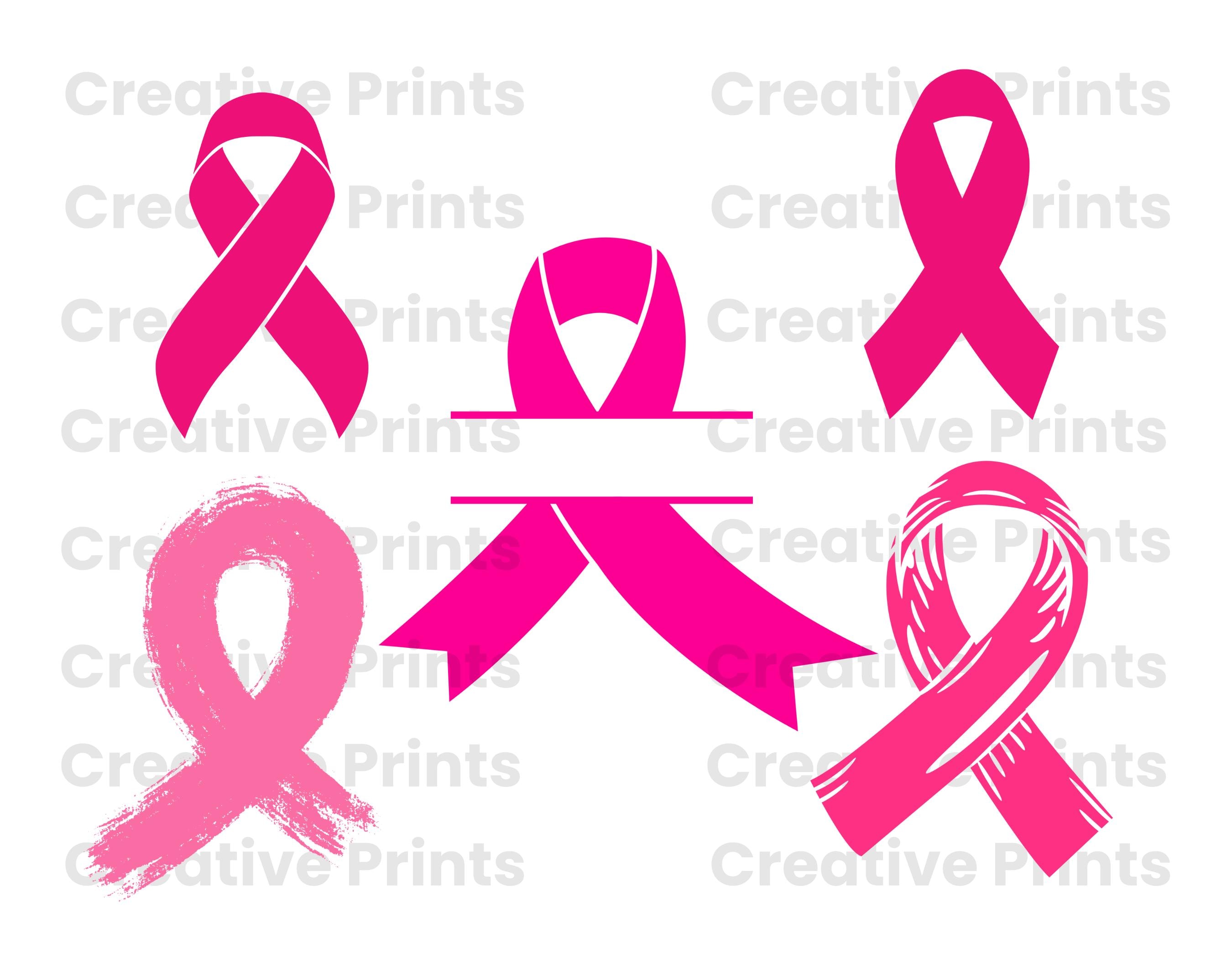 Awareness Ribbon Svg Bundle, Ribbon Monogram Vector, Cancer Awareness ...