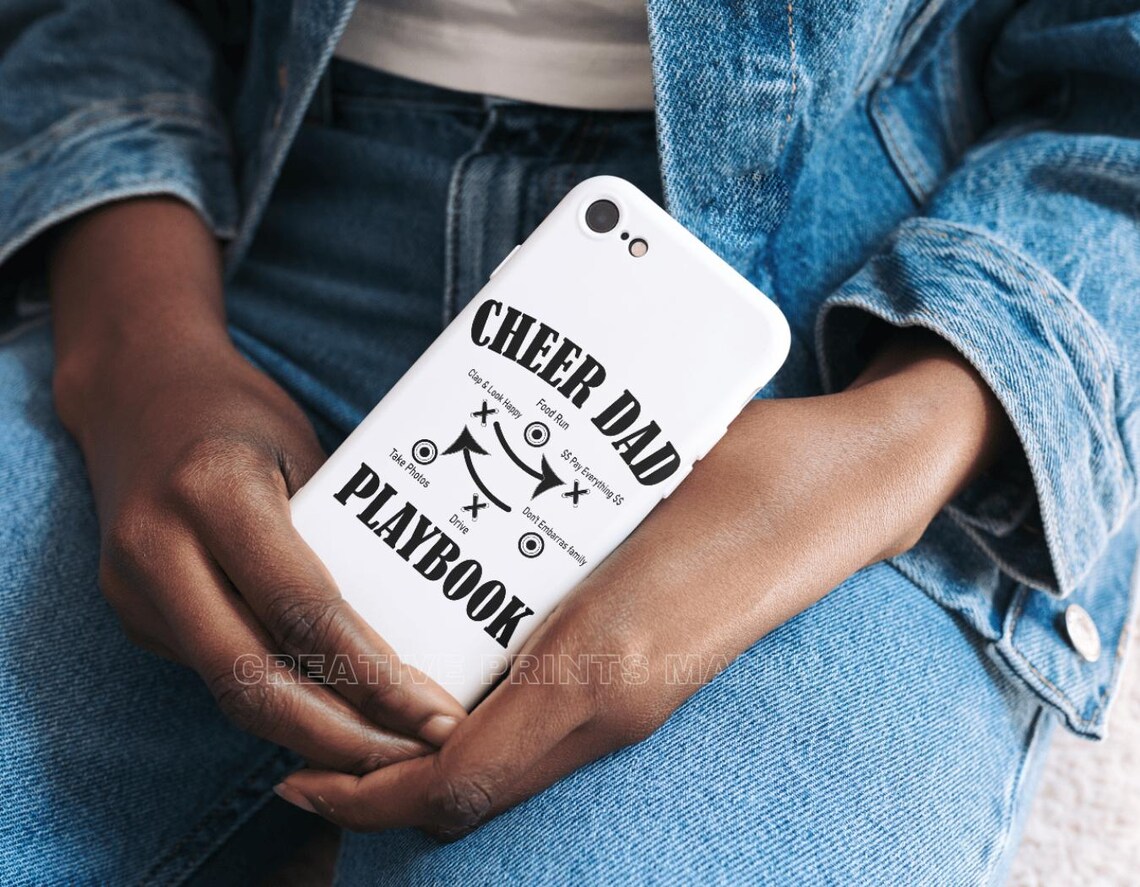 Cheer Dad Playbook Fathers Day Funny Cheerleading Shirt SVG Printable ...