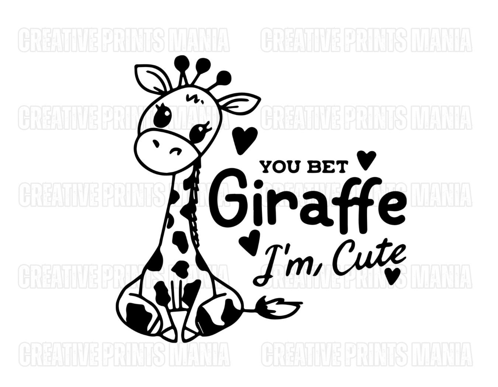 You Bet Giraffe I'm Cute Svg, You Bet Giraffe I'm Cute Png Jpg, Zoo ...