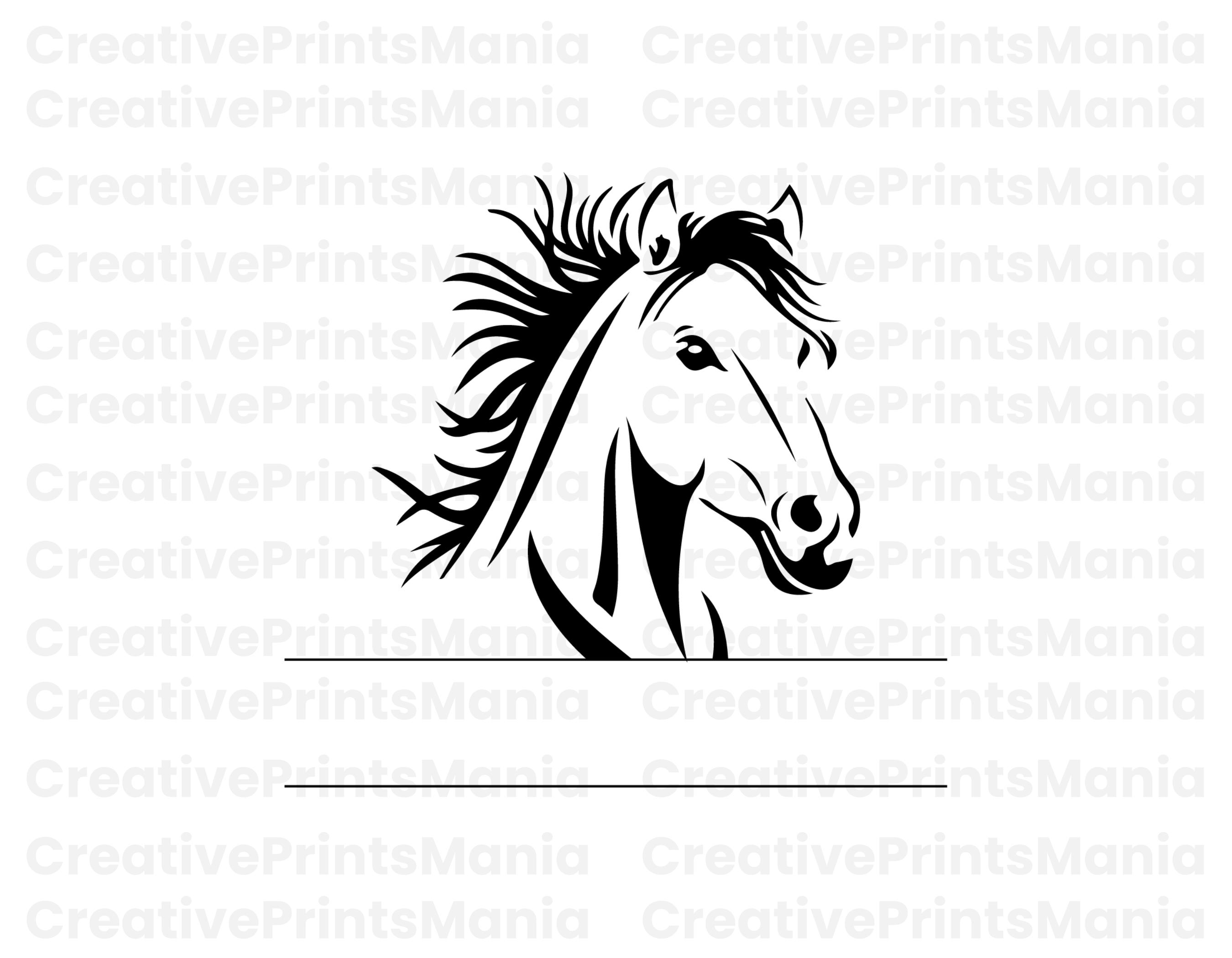 Horse Monogram Svg, Horses Monogram Svg Bundle, Split Name Frame SVG, Horse Love Svg Clip Art ...