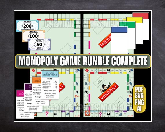 Monopoly Game, Custom Monopoly Template, Blank Board Game Template ...