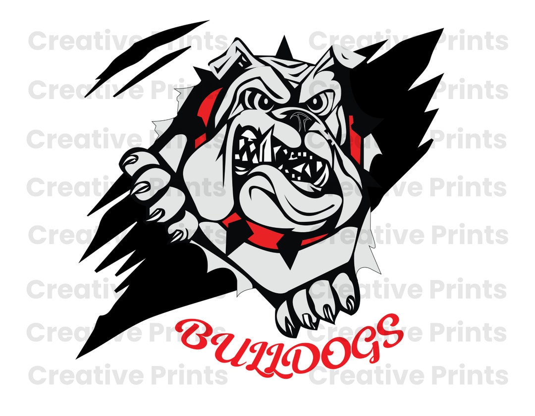 Rip Bulldogs Svg, Bulldogs Png, Ripped Bulldogs Mascot Svg, Pet ...