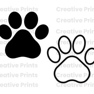 Paw Print Svg, Paw Print Outline Svg, Paw Print Clipart, Paw Print Png ...