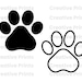 Paw Print Svg, Paw Print Outline Svg, Paw Print Clipart, Paw Print Png ...