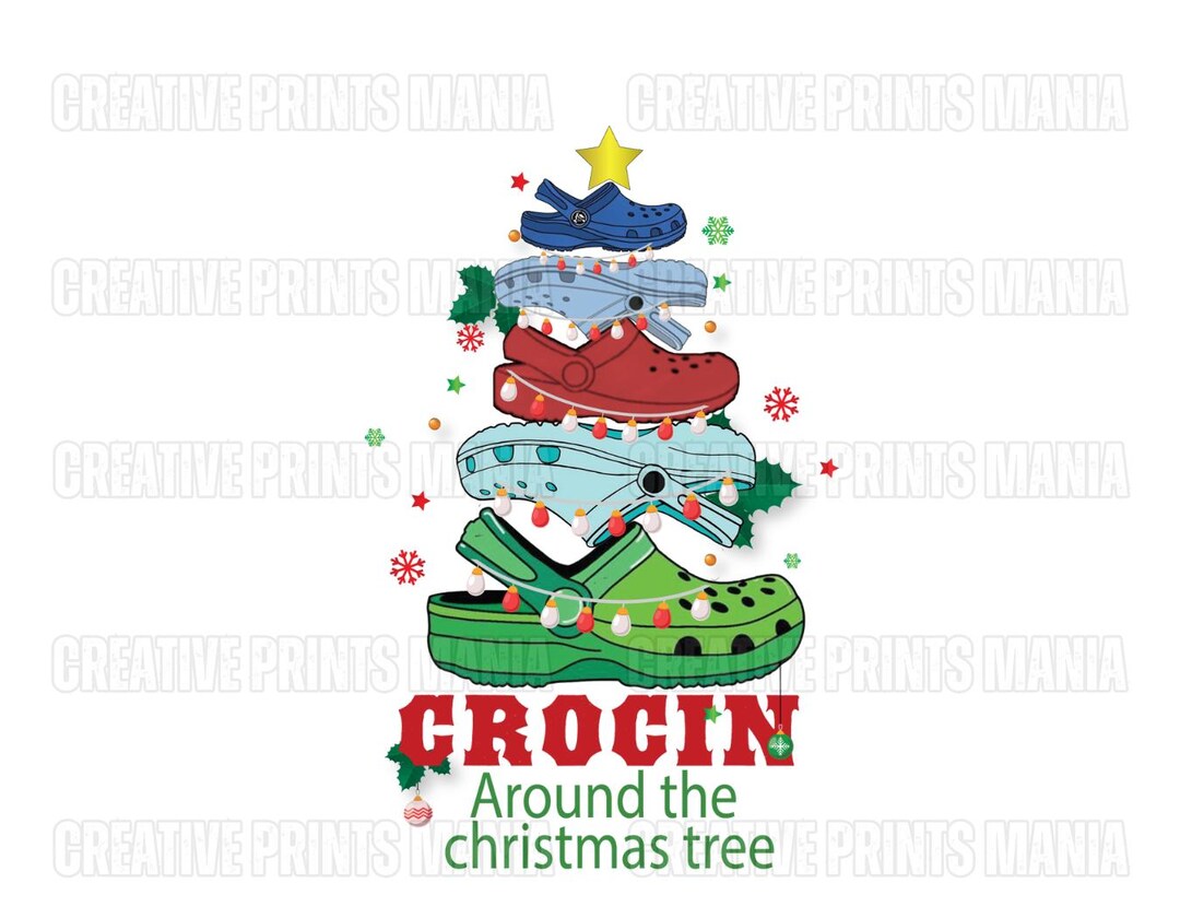 Croc Christmas Tree Png, Crocin' Around the Christmas Tree Png Jpg ...