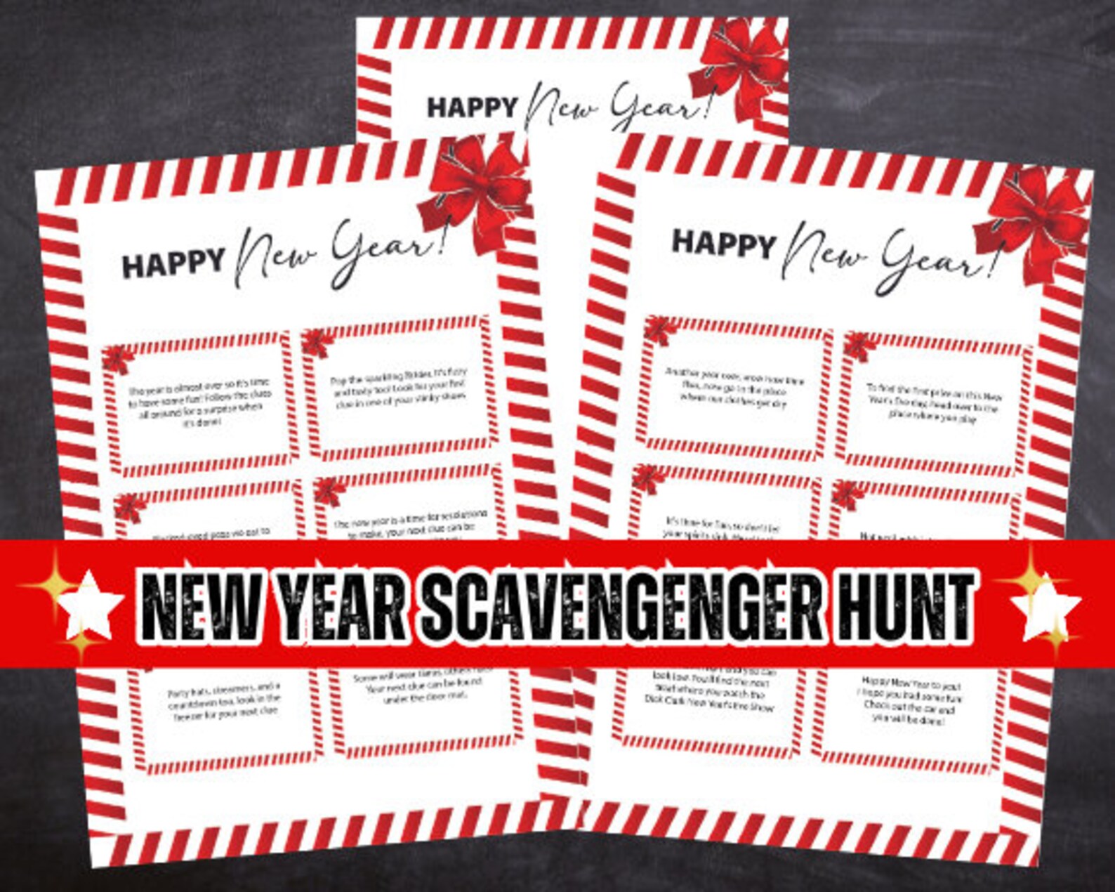 2025 New Years Eve Scavenger Hunt, New Year's Eve Party Games, New Year ...