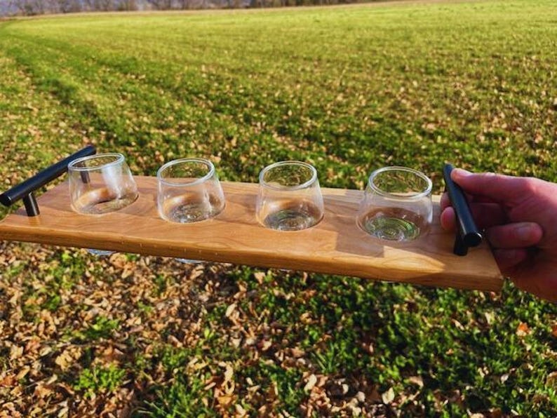 Wooden Whiskey Flight Beer Tasting Bourbon Gift Wine Flight Board ...