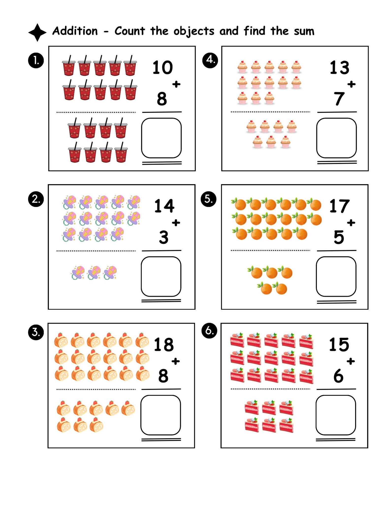 Super Fun Math for Basic Addition and Subtraction Worksheet for ...