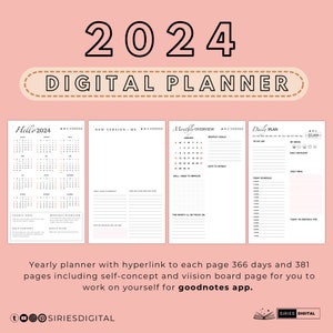 Yearly Planner 2024 Make It Count in Everyday With Hyperlink - Etsy