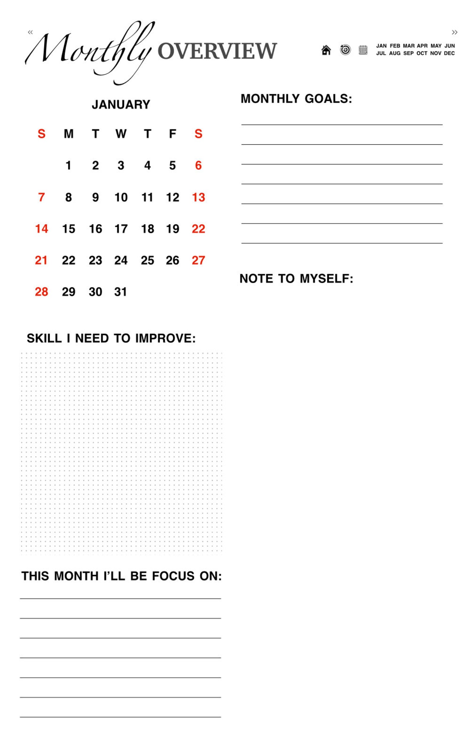 Yearly Planner 2024 Make It Count in Everyday With Hyperlink - Etsy