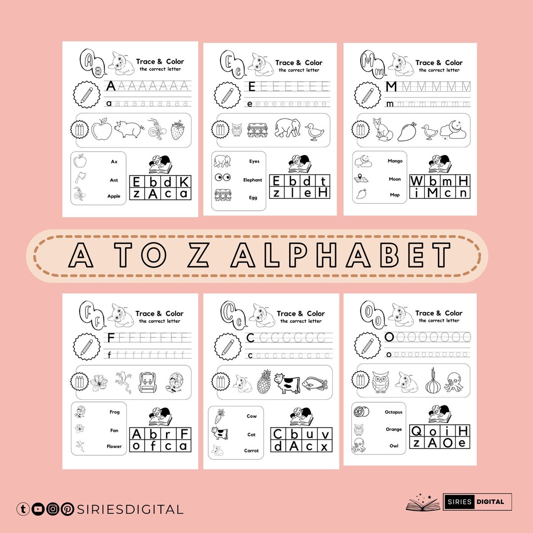 Alphabet A to Z for Home School to Prepare Kindergarten to Get Ready ...