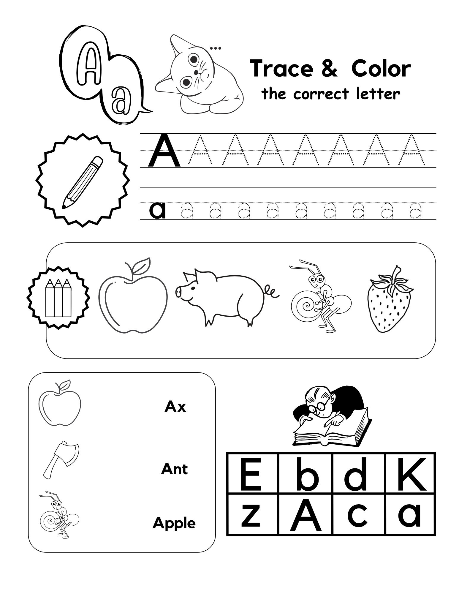 Alphabet A to Z for Home School to Prepare Kindergarten to Get Ready ...